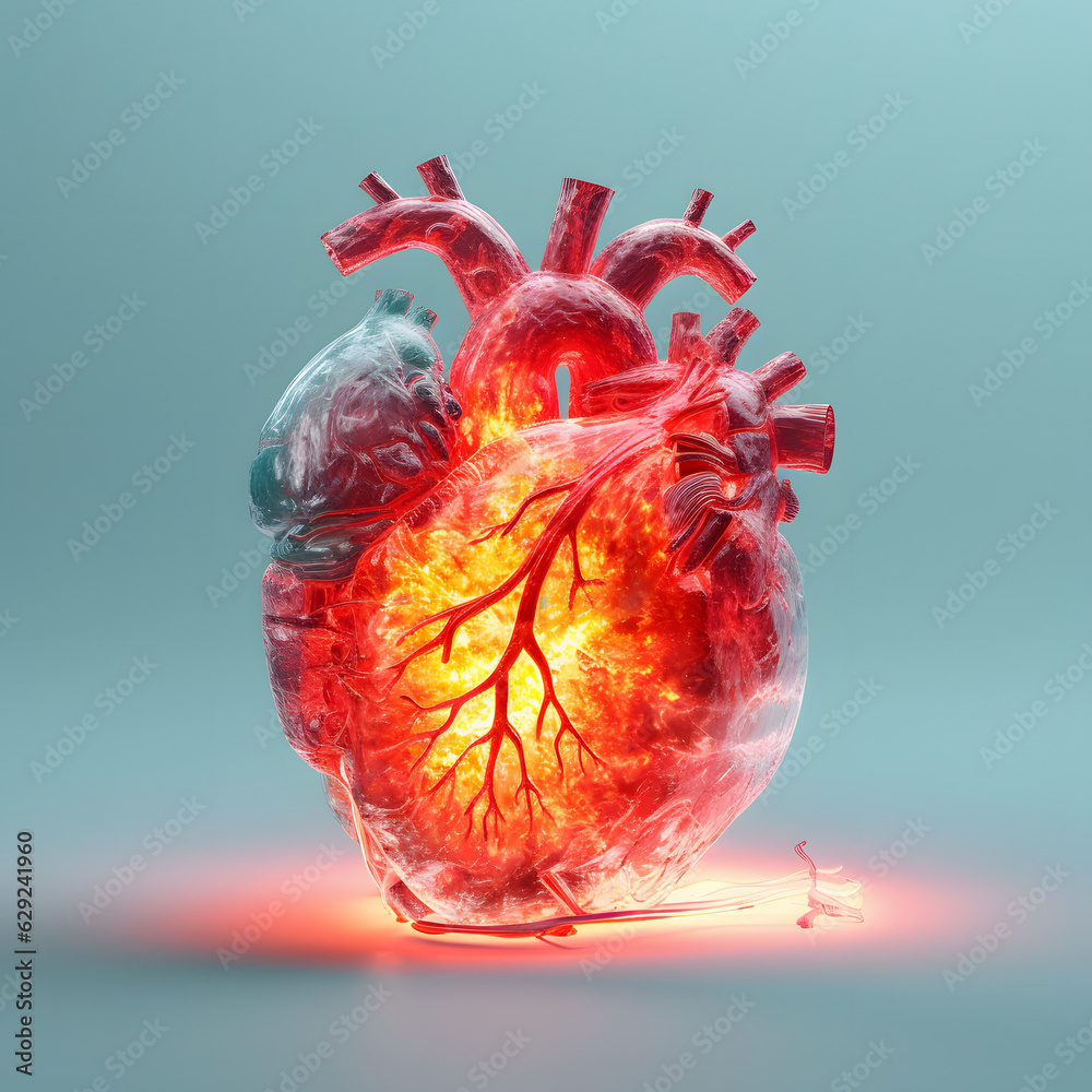 Transparent heart showcase wallpaper, Red glass human heart, heart ...