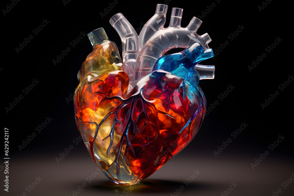Transparent heart showcase wallpaper, Red glass human heart, heart ...