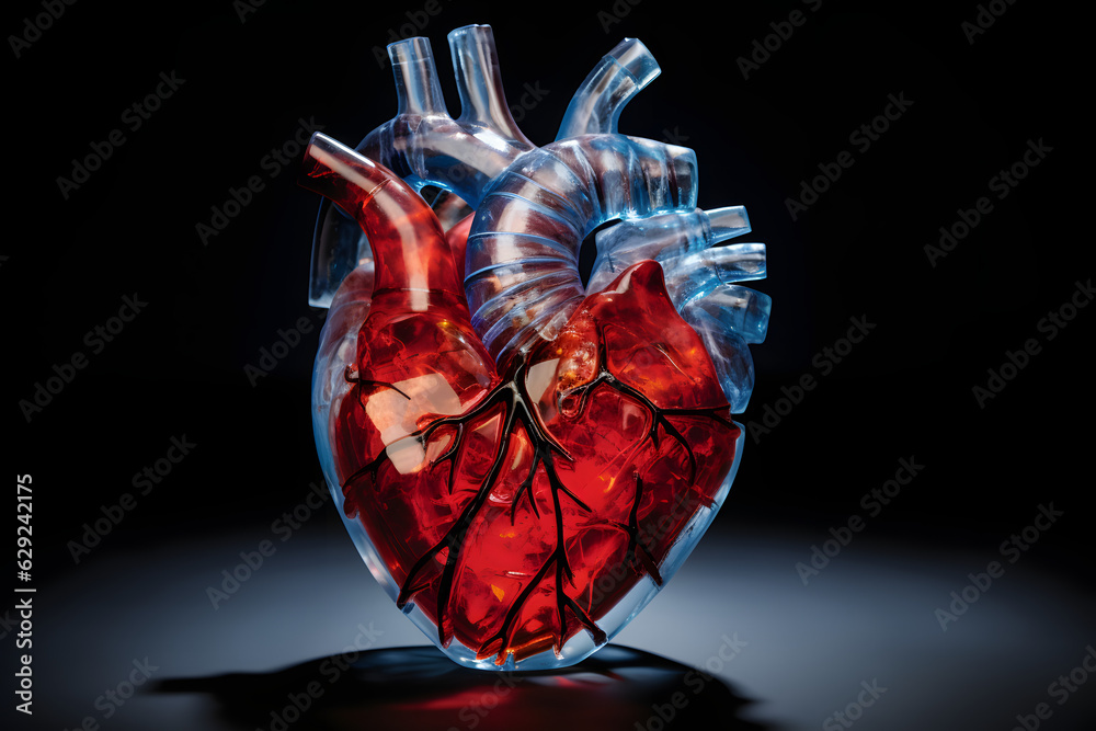 Transparent heart showcase wallpaper, Red glass human heart, heart ...