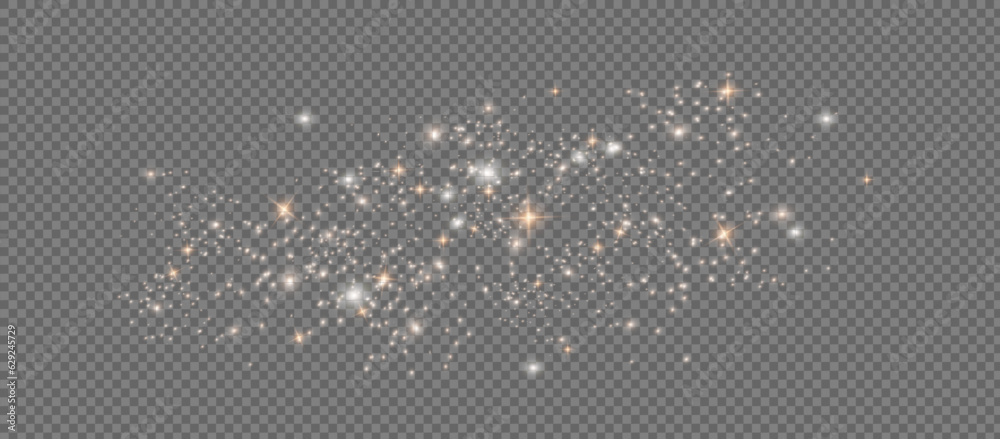 Yellow sparks glitter special light effect. Vector sparkles on ...