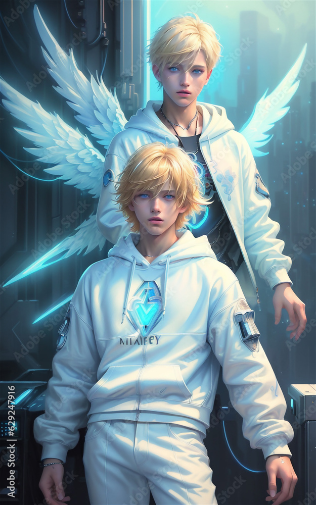 ai, ai generated, futuristic, anime, anime girl, fairy, fairy wing ...