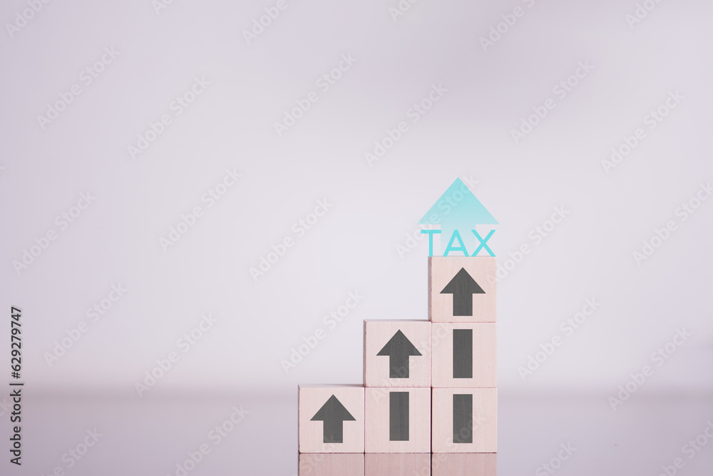 financial research government tax and calculation tax return concept ...