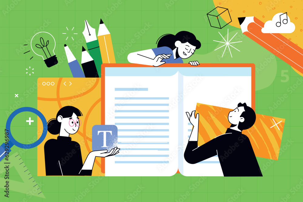 Education. Vector illustration for graphic and web design, business ...