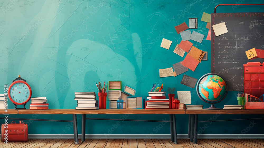 School background. Back to school. The theme of autumn and the ...