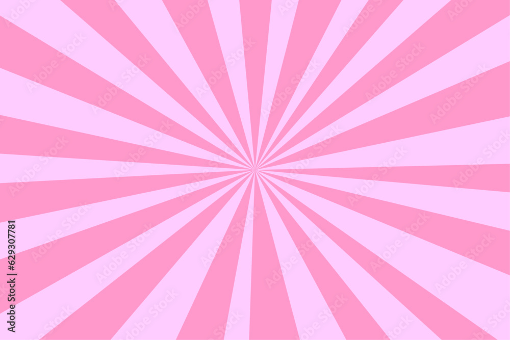 Pink in pink sun rays in vector art as background Stock Vector | Adobe ...