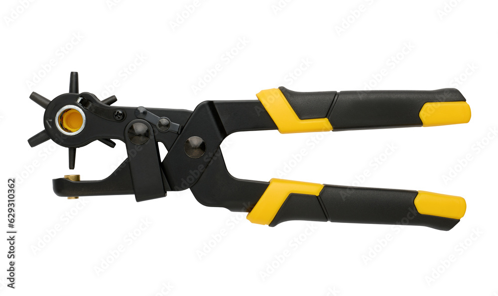 Professional leather revolver hole punch with interchangeable punches ...