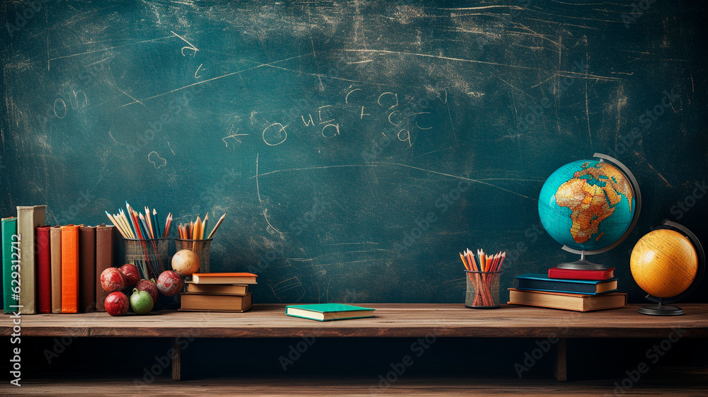 School background. Back to school. The theme of autumn and the ...