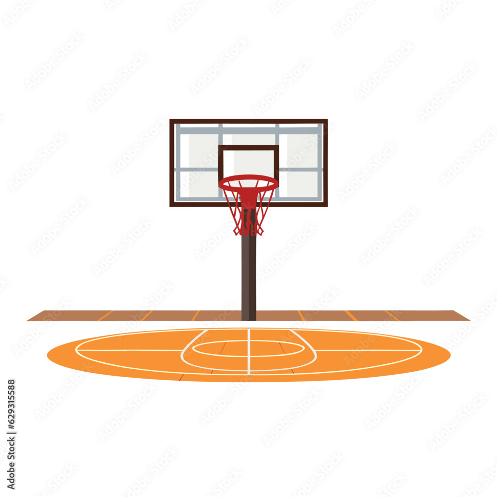 Basketball court background vector illustration Stock Vector | Adobe Stock