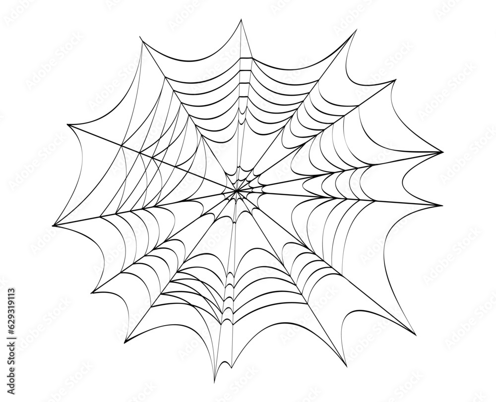 Spider web Halloween clip art vector illustration isolated on ...
