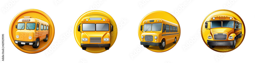 School Bus clipart collection, vector, icons isolated on transparent ...