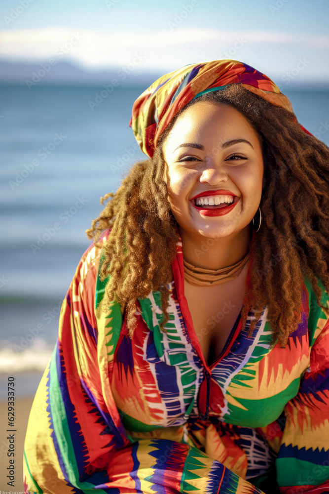 Big is Beautiful Happy Curvy Girl Woman International Generative AI ...