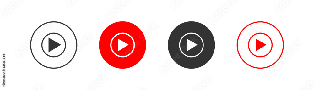 Youtube music famous logo on white background, streaming service ...