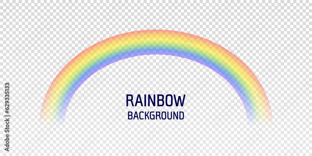 Rainbow with limpid section edge isolated on transparent background ...