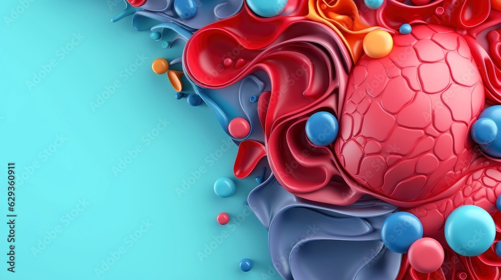 3D illustration mockup of the human organ system, Anatomy, Nervous ...