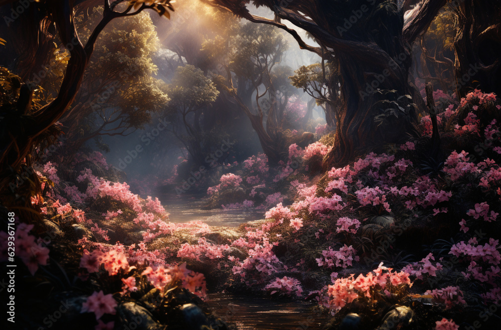 La Forêt Ensorcelée" : Une forêt abstraite où les arbres se ...