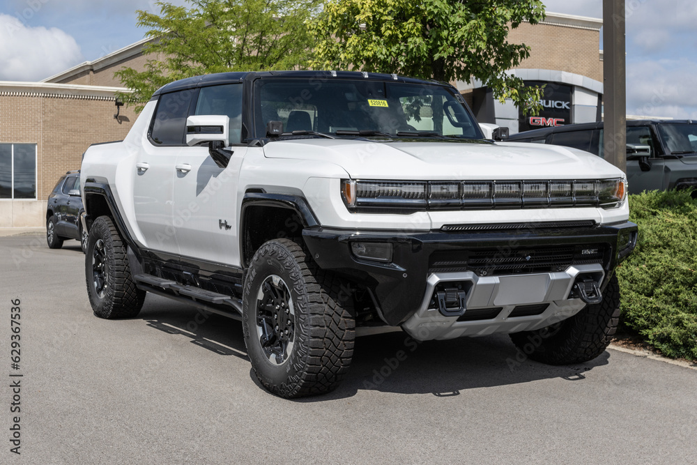 GMC Hummer EV Electric Vehicle Pickup Truck display. GMC offers the ...