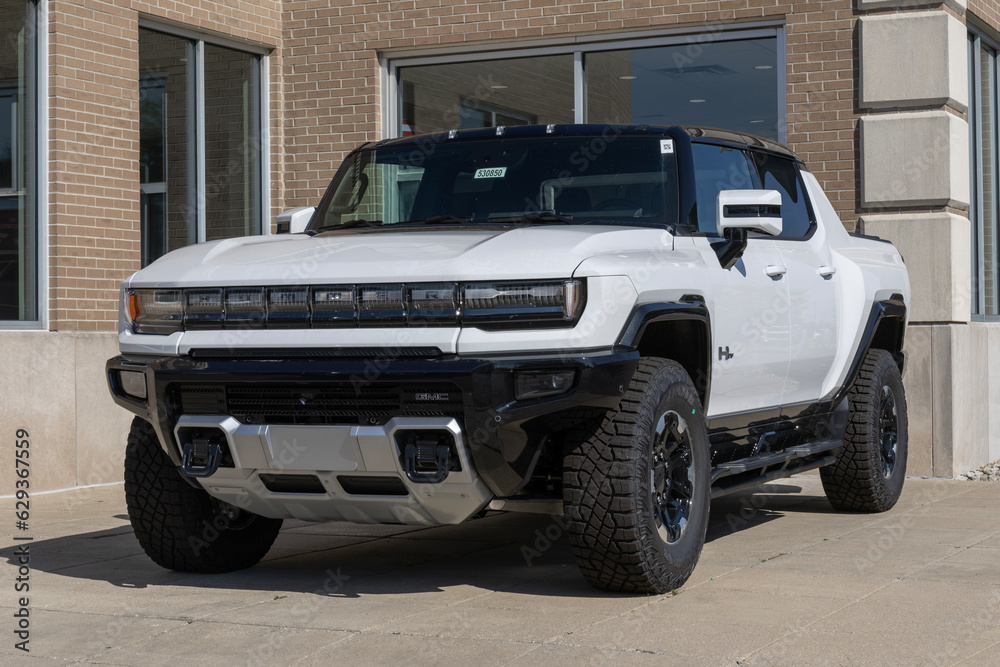 GMC Hummer EV Electric Vehicle Pickup Truck display. GMC offers the ...