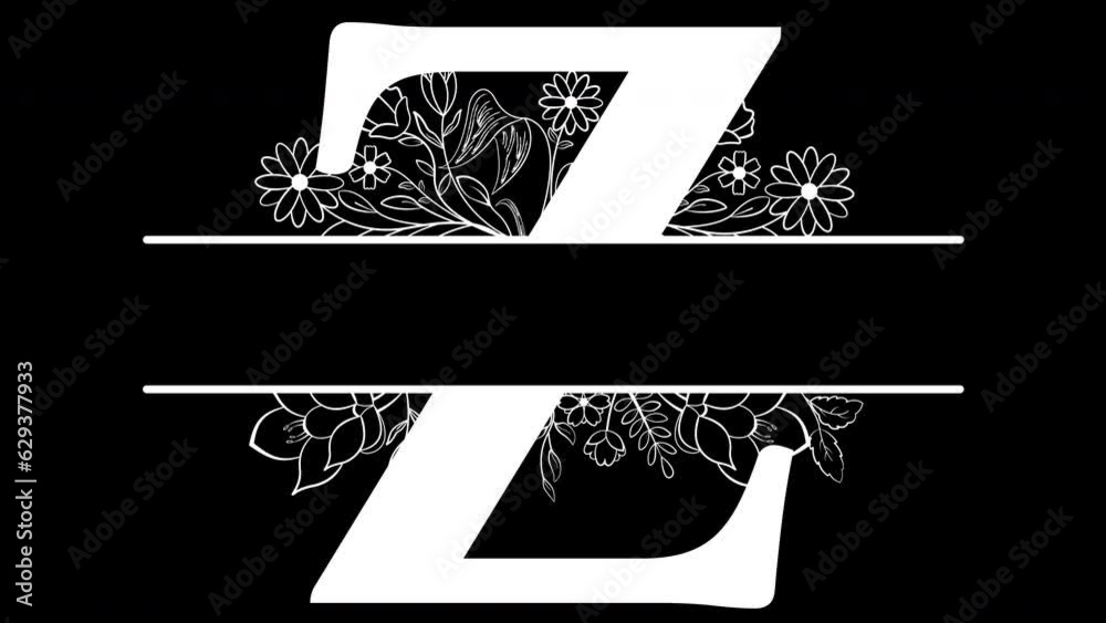 Letter Z Monogram animated, with ALPHA Channel (Transparent Background ...