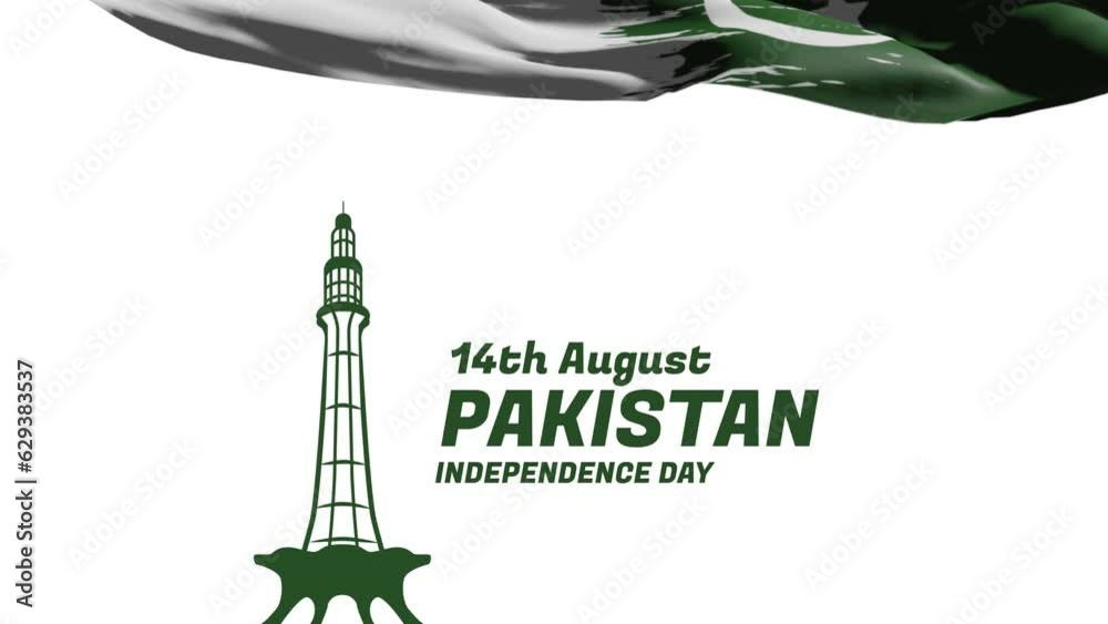 Happy Pakistan Independence Day animation text. Happy independence day ...