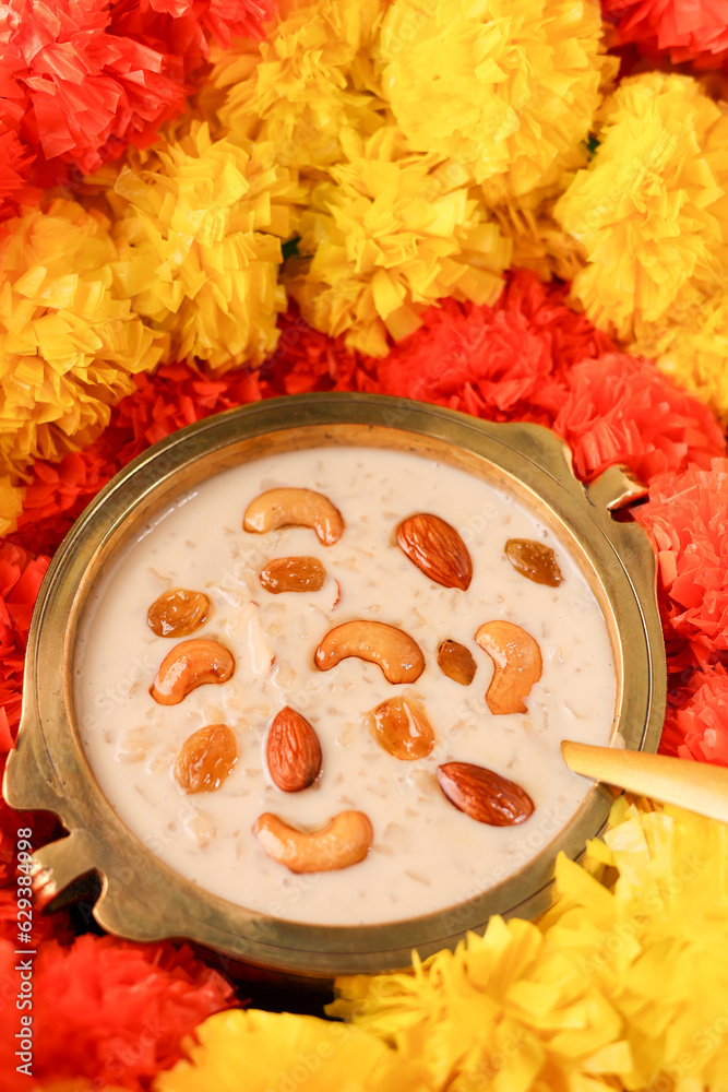 Rice Kheer Indian Sweet Payesh. Kerala Onam Payasam Palada Phirni ...