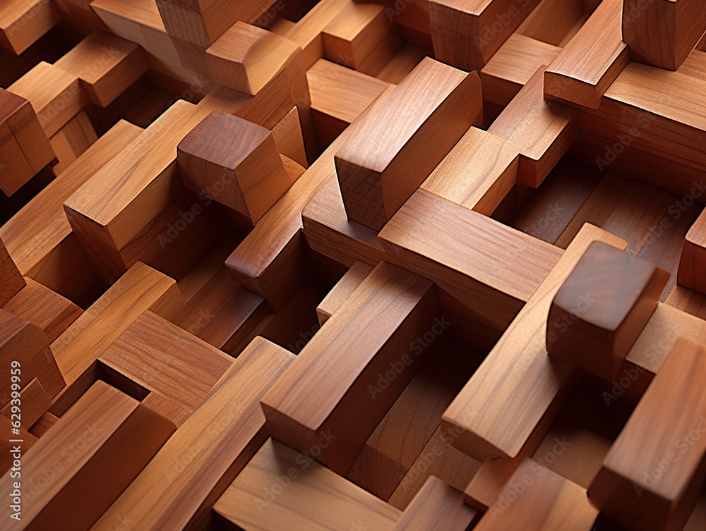 This image captures the seamless wood joinery techniques used by a ...