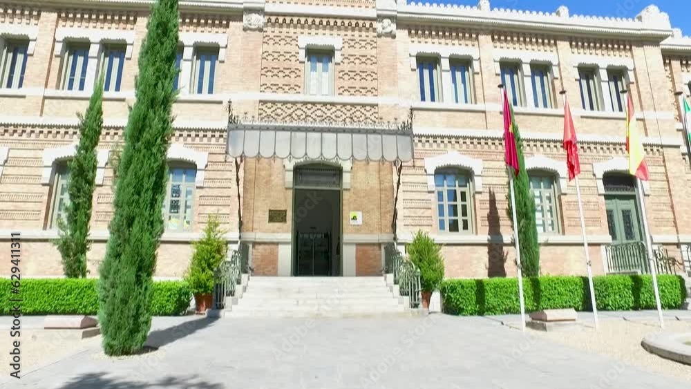 Vidéo Stock Casa Arabe of Madrid, Cultural center in an 1880s Mudéjar ...