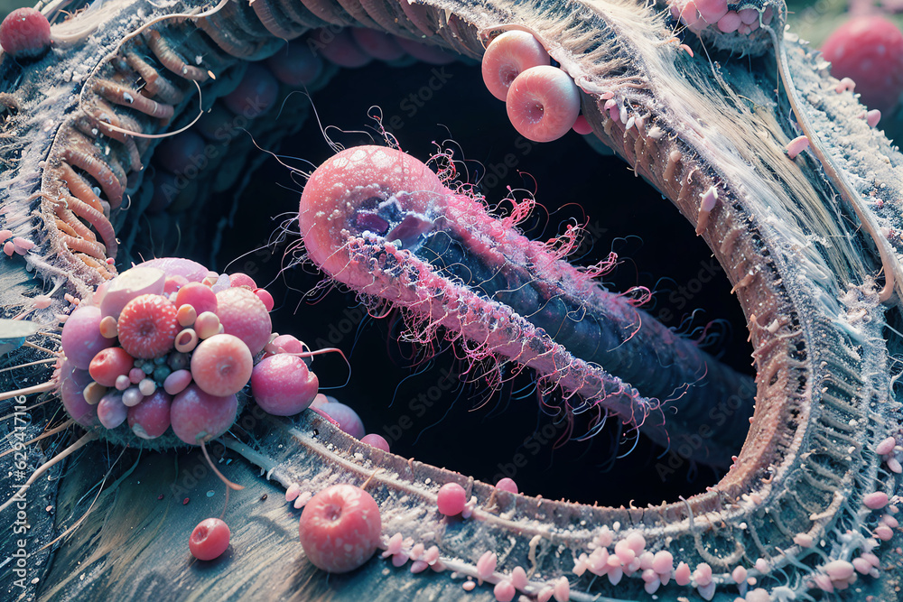 Cells in the Body Seen Under an Electron Microscope Stock Photo | Adobe ...