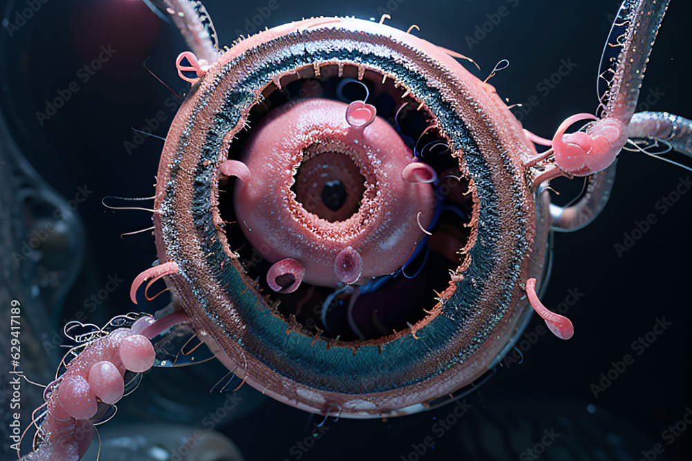 Cells in the Body Seen Under an Electron Microscope Stock Photo | Adobe ...