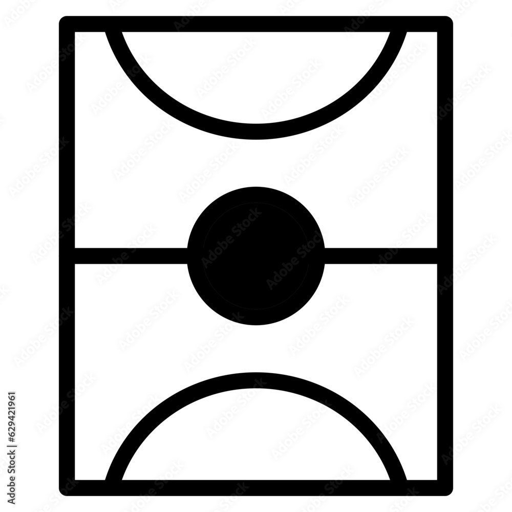 The Black Fill Football Field Icon Symbol is Perfect as an Additional ...