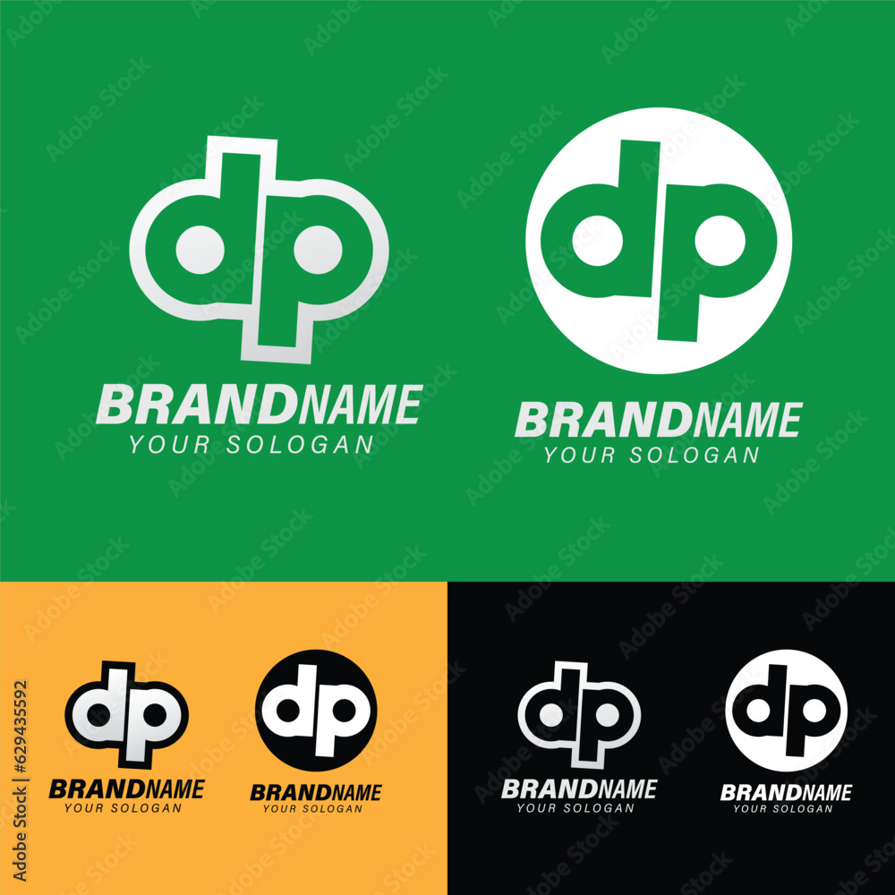 Fine logo design of letter D and P, DP Logo, emblem, Branding, Logo ...