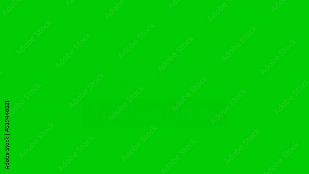 End screen video animation Text Thanks for watching on green screen ...