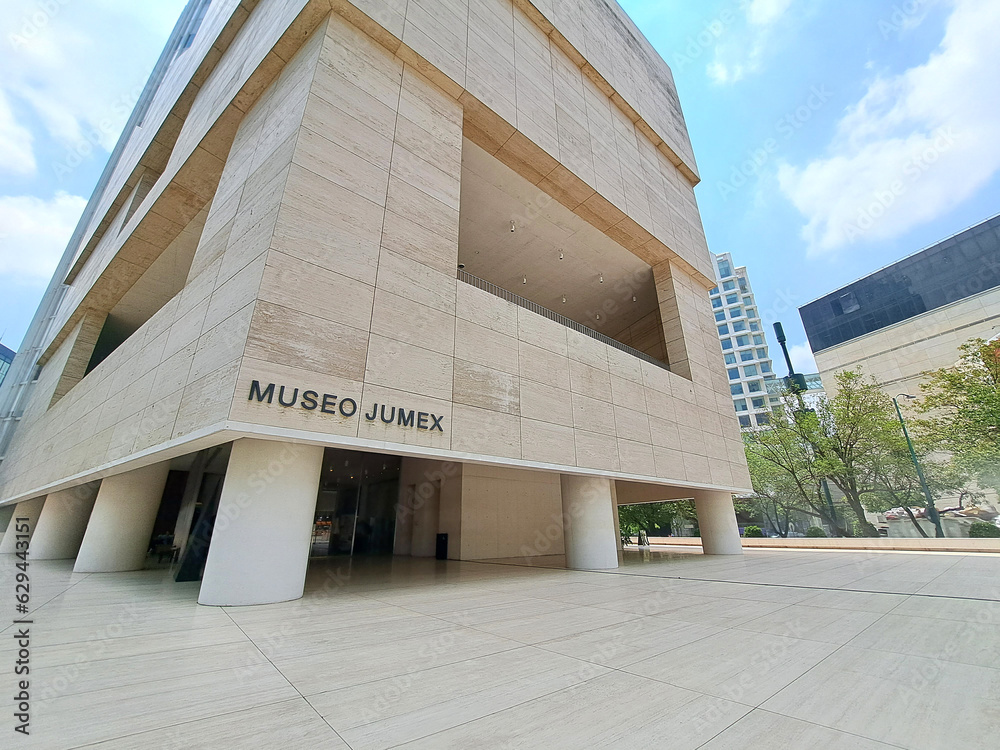 Mexico City, Mexico - July 19, 2023: The Jumex Museum is the main action platform of Fundación ...