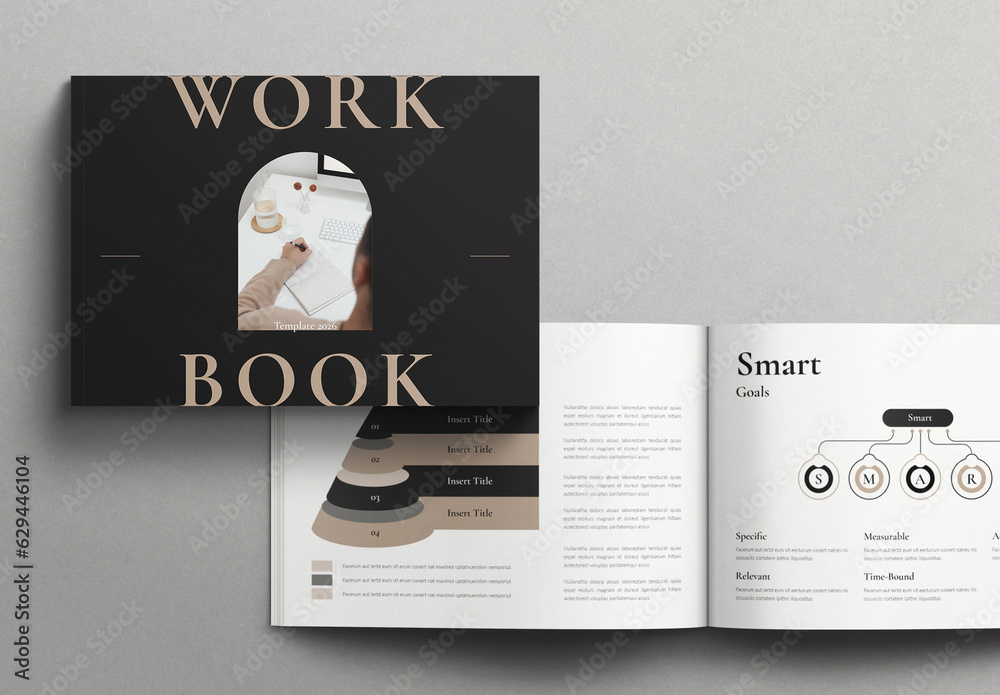 Work Book Template Landscape Stock Template | Adobe Stock