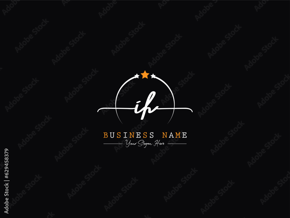 Ih, hi Signature Luxury Logo, Initial Alphabet Ih Logo Template For ...
