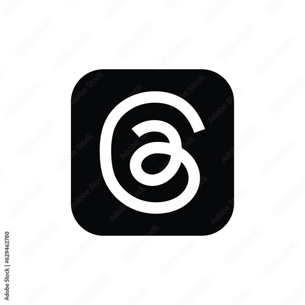 Threads app Logo Icon. Threads is the new social network, messaging app ...