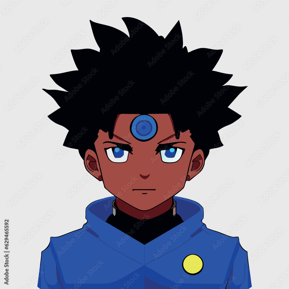 i want an emote that resembles a character from an anime that has black ...