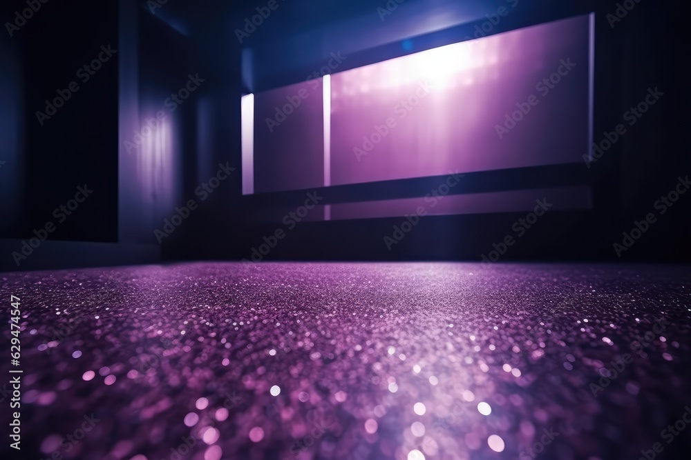 Purple stage with spotlight, backdrop, display background. Stock ...