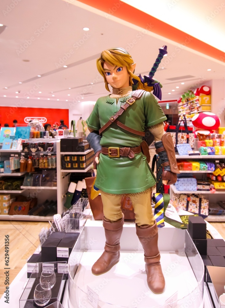 Tokyo, Japan - November 22, 2019- Statue of the video game character ...