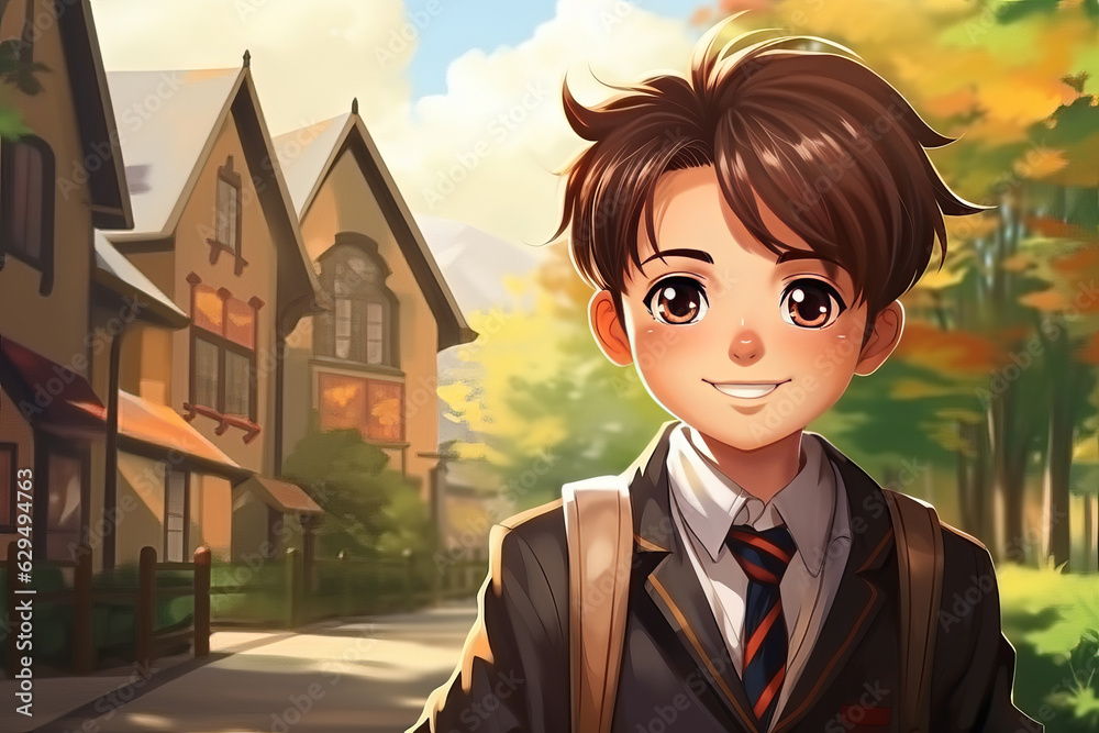 Semirealistic illustration cover, of the main child boy character going ...