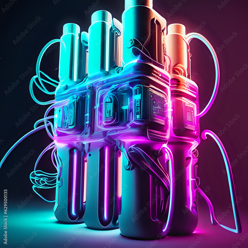 esign a dynamic graphic representing high-power electric energy ...