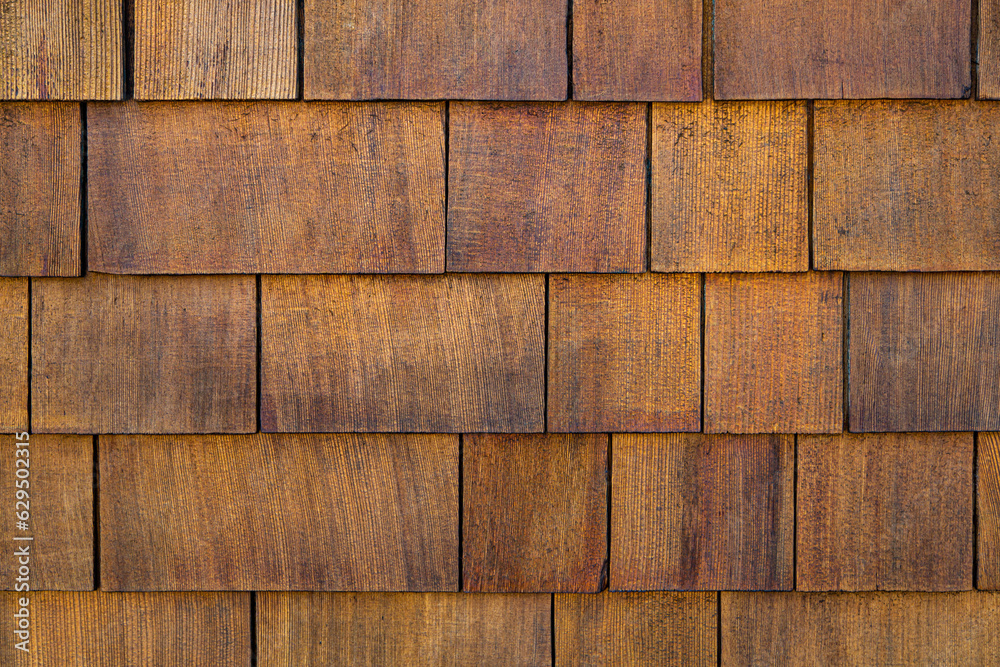 Close up of wood texture and background. Natural cedar shingle siding ...