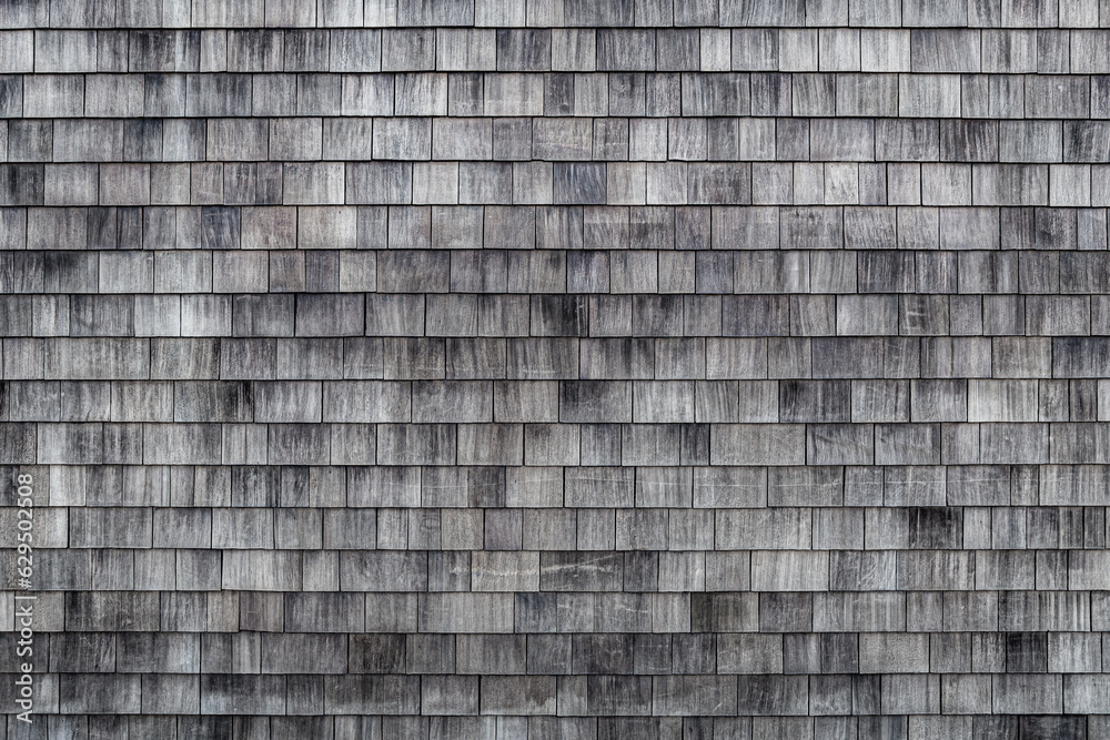 Weathered wooden shingles background. Cedar shake siding pattern for ...