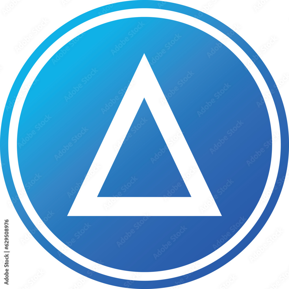 Cryptocurrency logos in blue circle. vector logo images. 3d ...