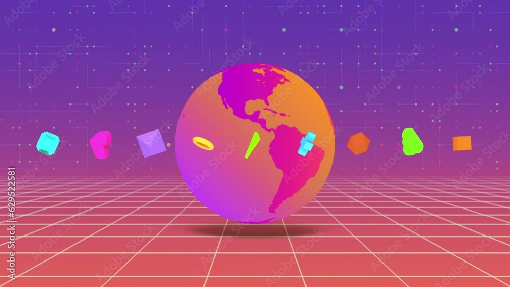 3D futuristic visualisation of metaverse immersive virtual world with ...