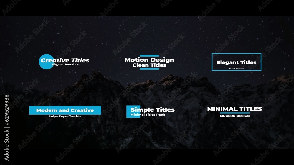 Clean Titles Stock Template | Adobe Stock