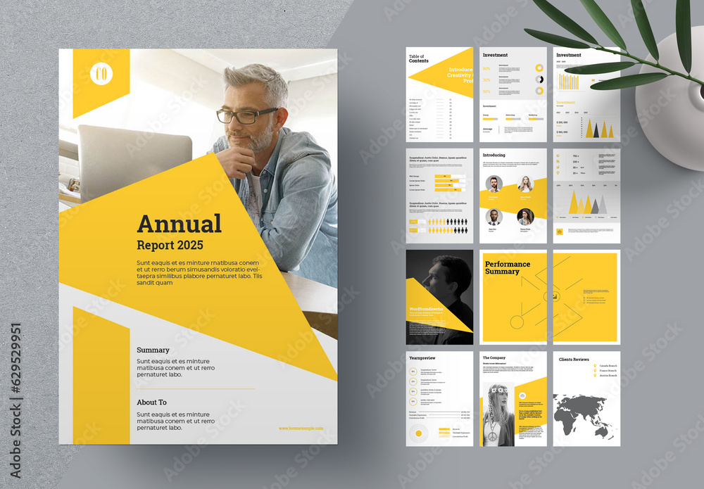 Annual Report Template Stock Template | Adobe Stock