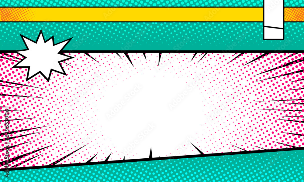 Comic cartoon blank thumbnail background Stock Vector | Adobe Stock