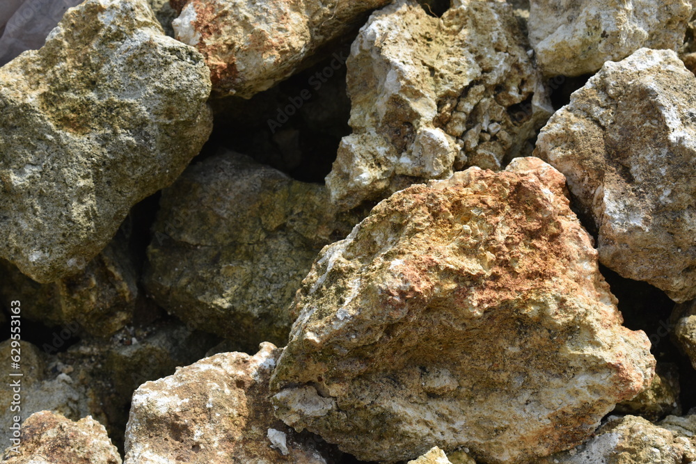 photos of piled andesite stones, can be used as a photo background ...