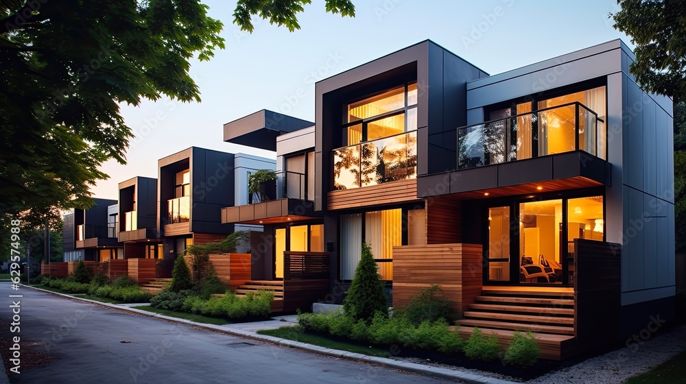 Modern Architecture: Exterior Designs of Modular Homes for Luxury Row ...