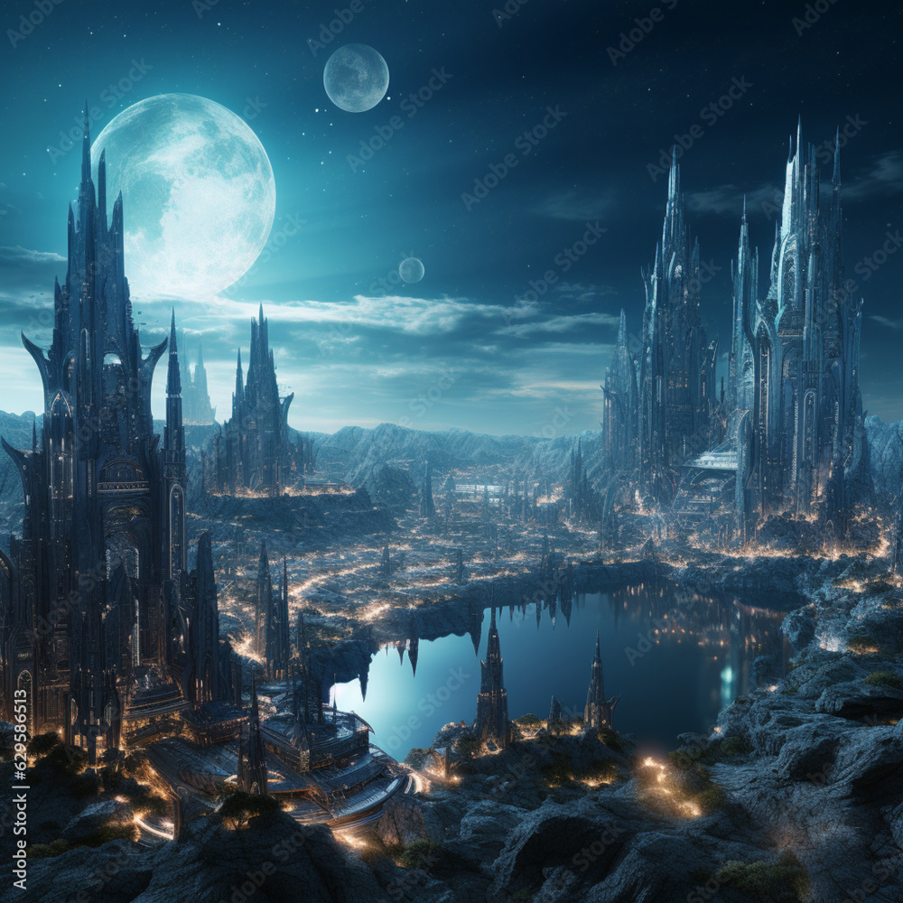 Stunning TCG Fantasy City Art: Dive into a meticulously crafted fantasy ...